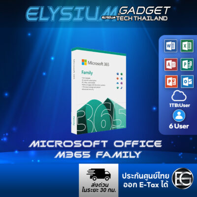 MICROSOFT OFFICE M365 FAMILY ENGLISH- 1YEAR APAC( (FPP/ 6GQ-01896 ...
